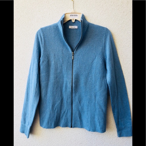 Kate Hill | Sweaters | Kate Hill Blue Zip Up Cardigan Nwt M | Poshmark
